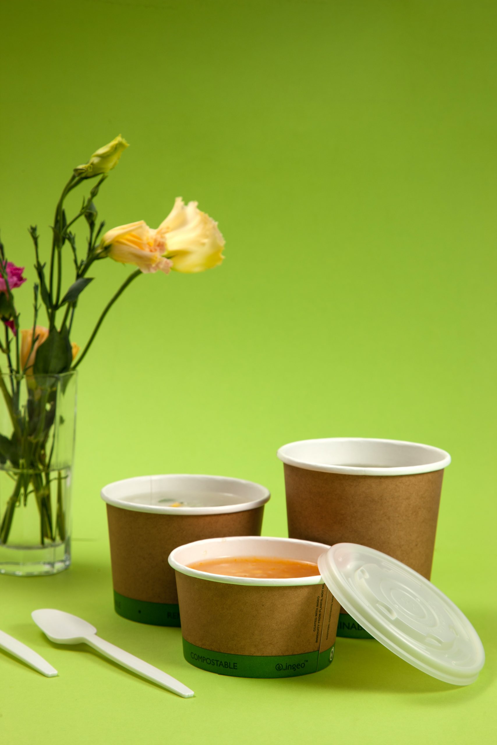 8ozT to 32ozT PLA coated Paper Soup Containers- AHCOF