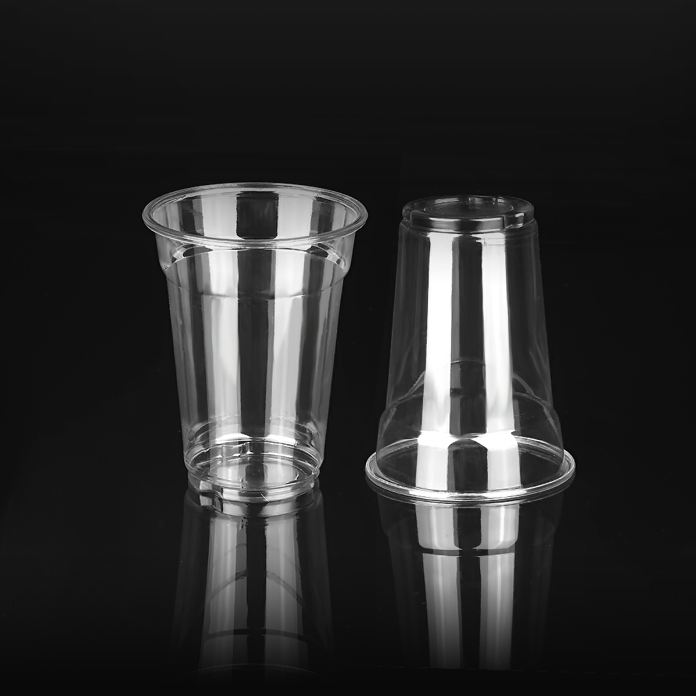 PLA Compostable Clear Cold cups with Domed Lids and Flat Lids - AHCOF