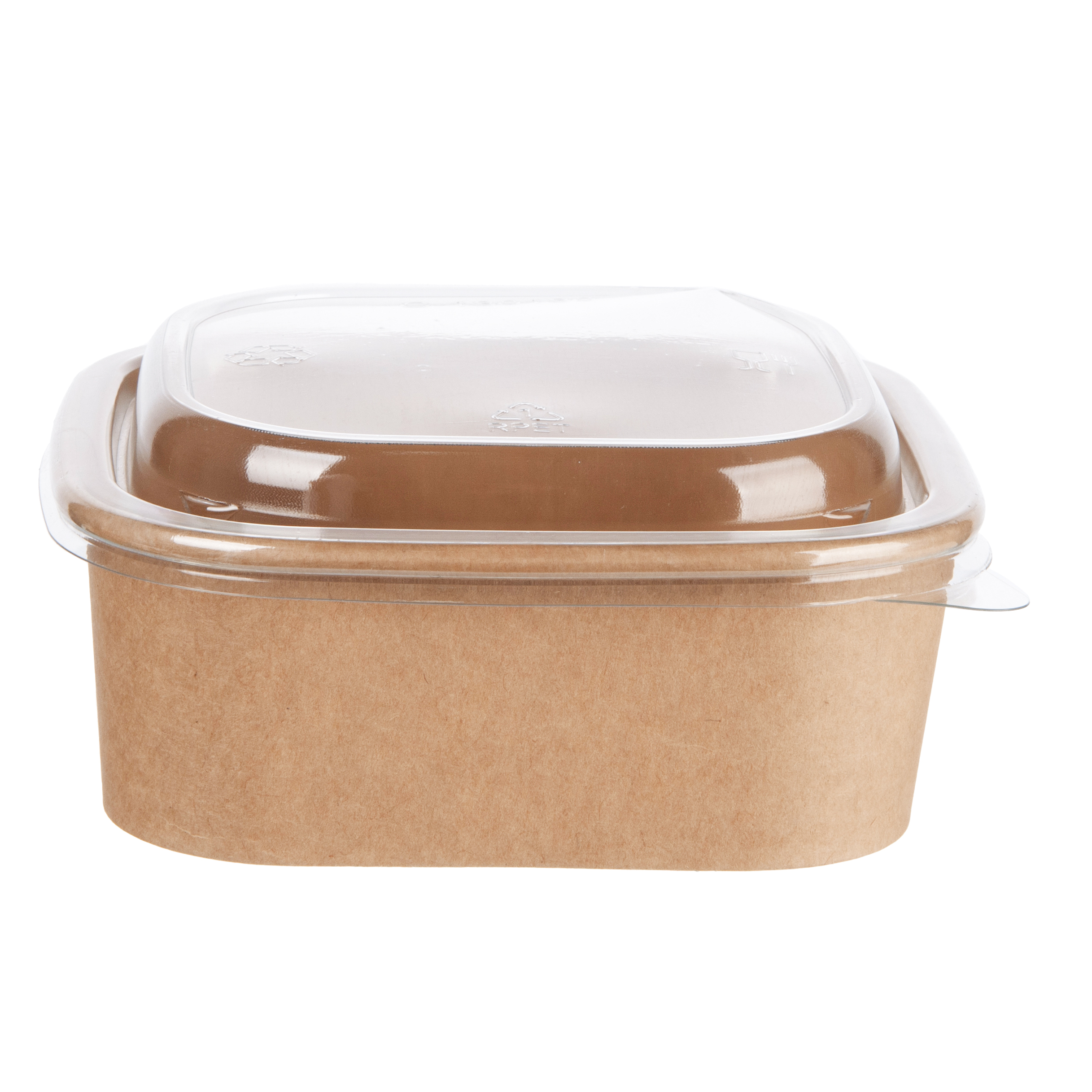 Square Salad Bowls all sizes good fitting in White/Kraft/Bamboo - AHCOF